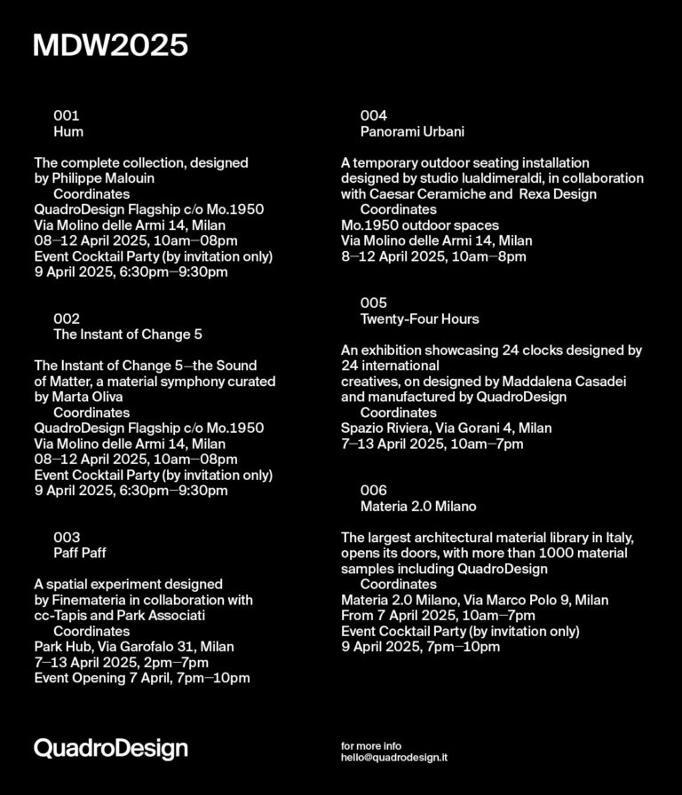 Milan Design Week 2025 | QuadroDesign